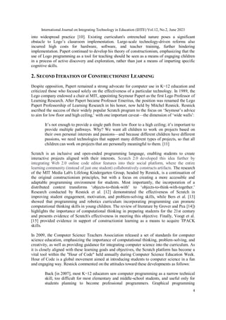 FROM LOGO PROGRAMMING TO FAB LABS: THE LEGACY OF CONSTRUCTIONIST LEARNING IN K−12 EDUCATION ...