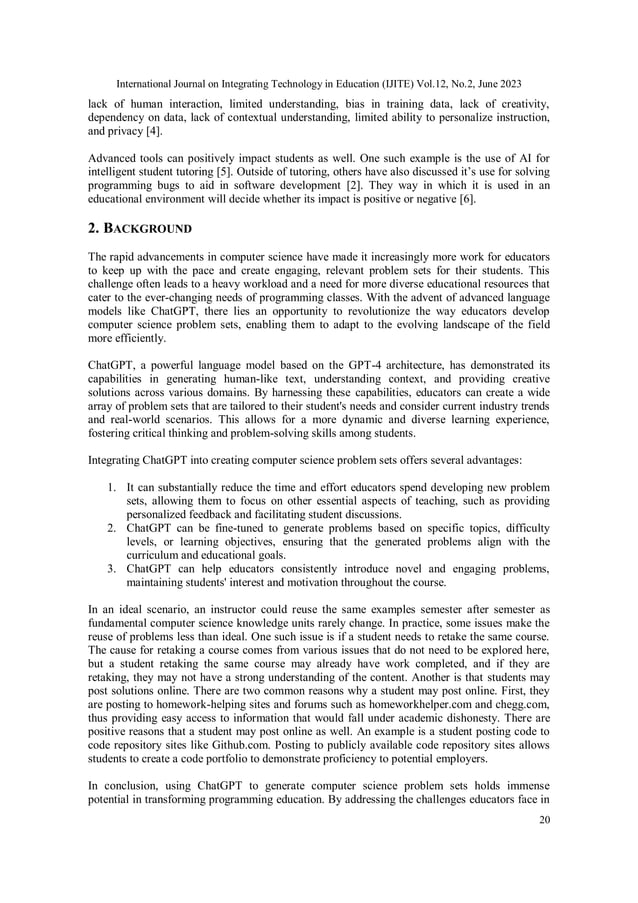 Using Chatgpt To Generate Computer Science Problem Sets Pdf 