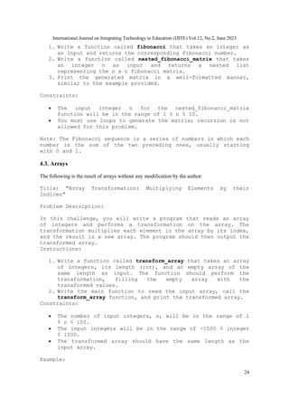 USING CHATGPT TO GENERATE COMPUTER SCIENCE PROBLEM SETS | PDF