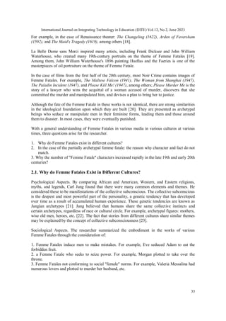 ARCHETYPE OR STEREOTYPE: THE FEMME FATALE IN ONLINE EDUCATION | PDF