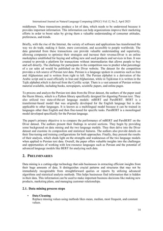 EVALUATING BERT AND PARSBERT FOR ANALYZING PERSIAN ADVERTISEMENT DATA | PDF