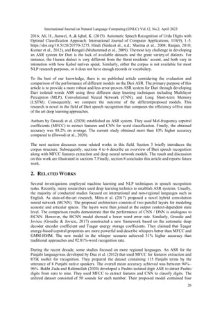 TUNING DARI SPEECH CLASSIFICATION EMPLOYING DEEP NEURAL NETWORKS | PDF