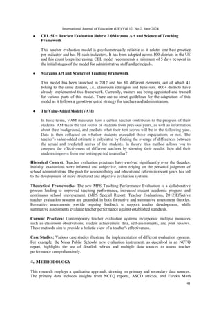 EVALUATING TEACHER EFFECTIVENESS: METHODS, CHALLENGES AND IMPLICATIONS | PDF