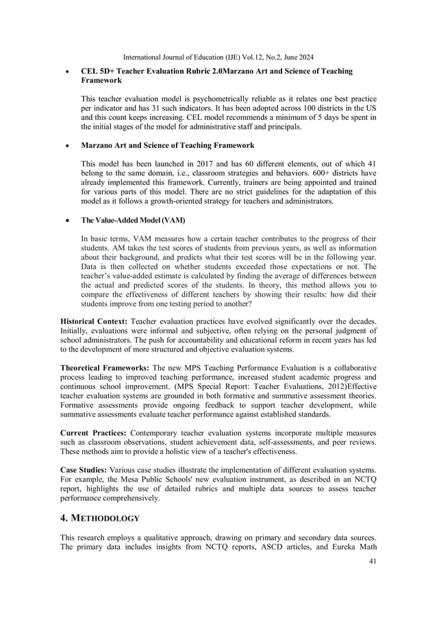 Evaluating Teacher Effectiveness Methods Challenges And Implications Pdf