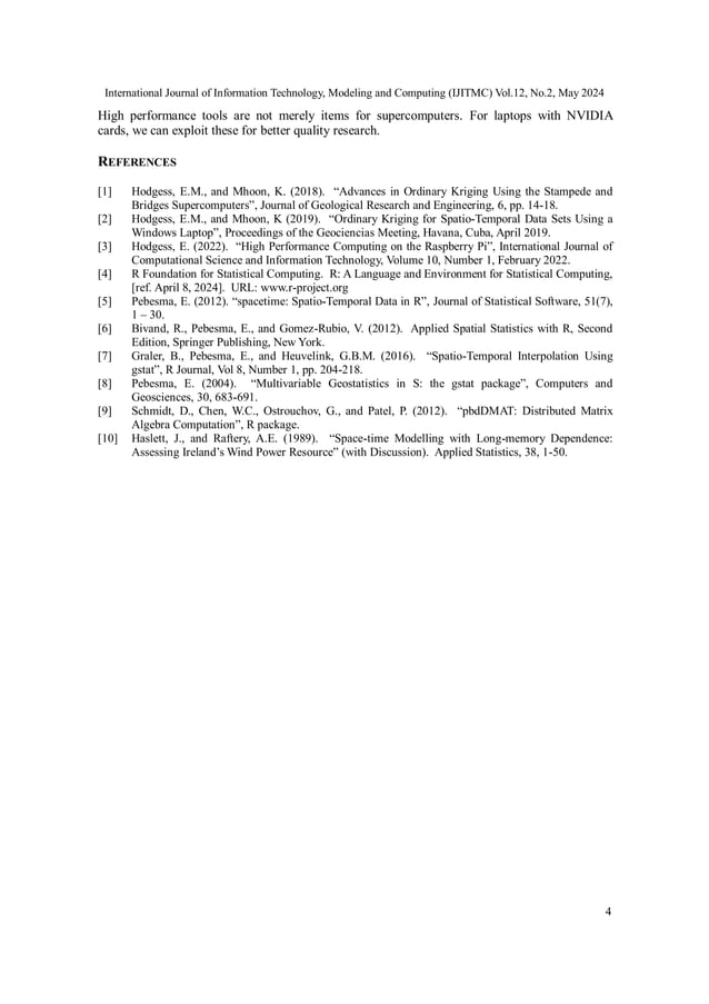 Using CUDA as a Spatio-Temporal Kriging Tool | PDF