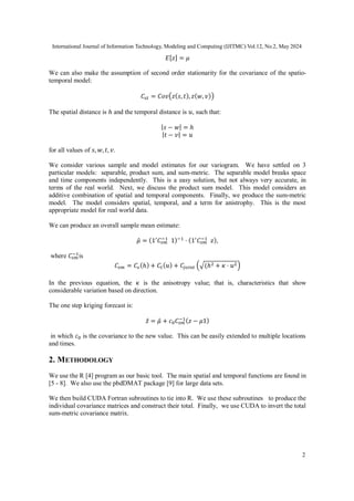 Using CUDA as a Spatio-Temporal Kriging Tool | PDF