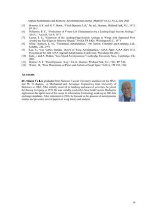 THE VORTEX IMPULSE THEORY FOR FINITE WINGS | PDF