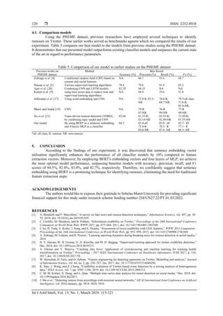 Sentence embedding to improve rumour detection performance model | PDF