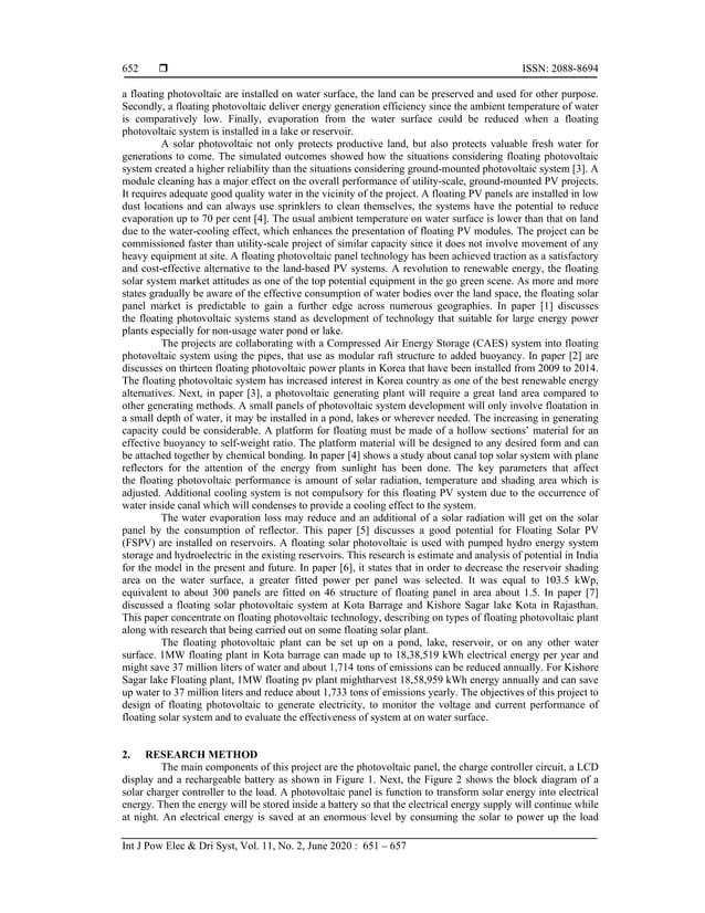 Performance Enhancement Of Solar Powered Floating Photovoltaic System Using Arduino Approach Pdf