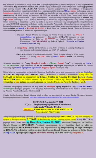 122312 obama fax (filipino) | PDF