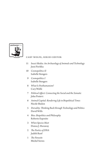 Insect Media An Archaeology Of Animals And Technology Posthumanities ...