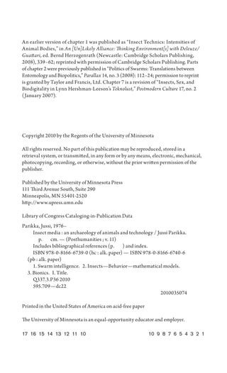 Insect Media An Archaeology Of Animals And Technology Posthumanities ...