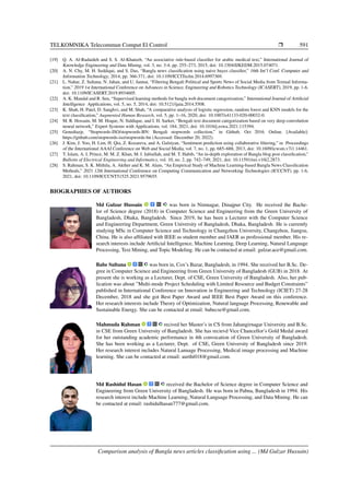 Comparison analysis of Bangla news articles classification using ...