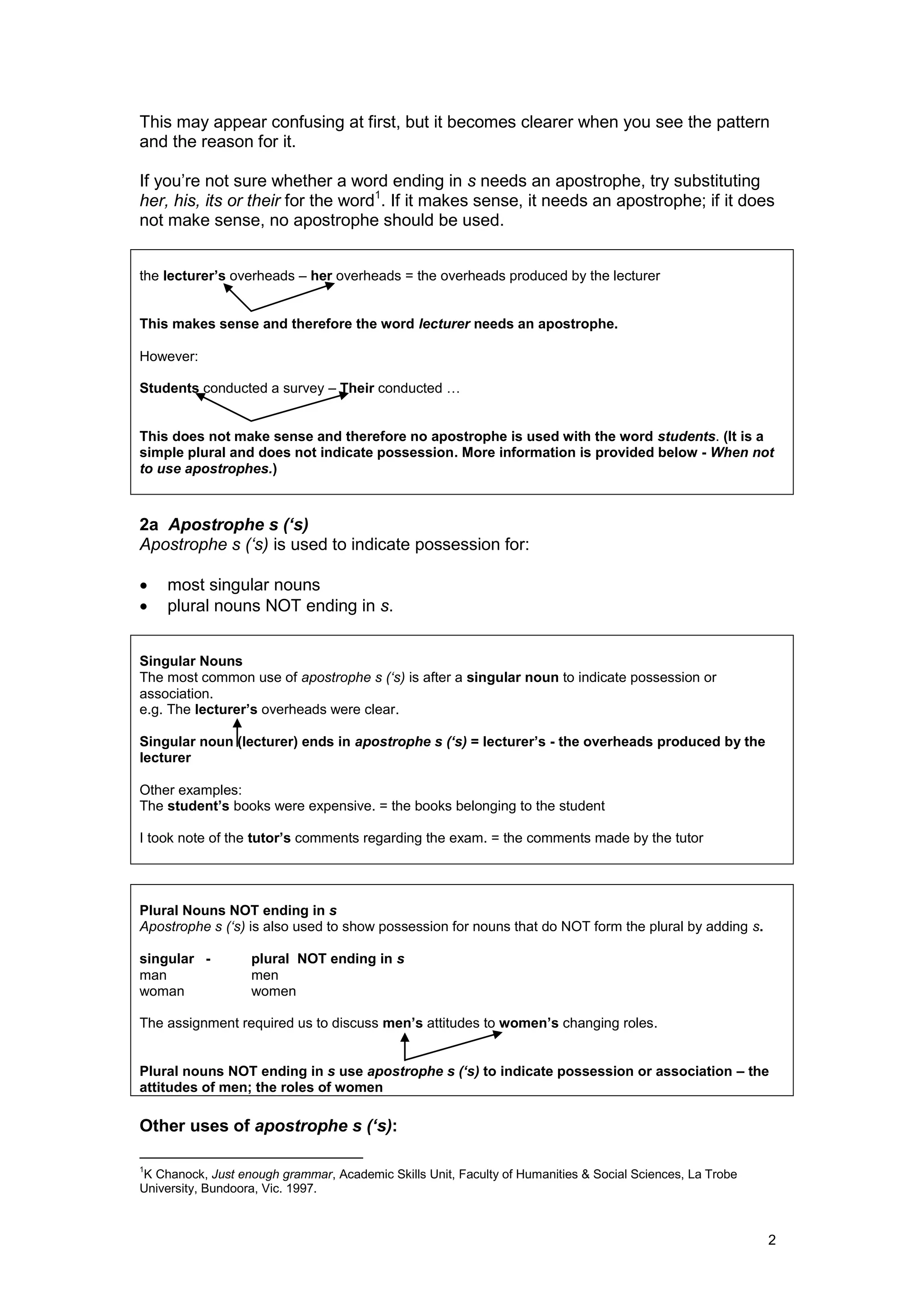 When to use Apostrophes | PDF | Education