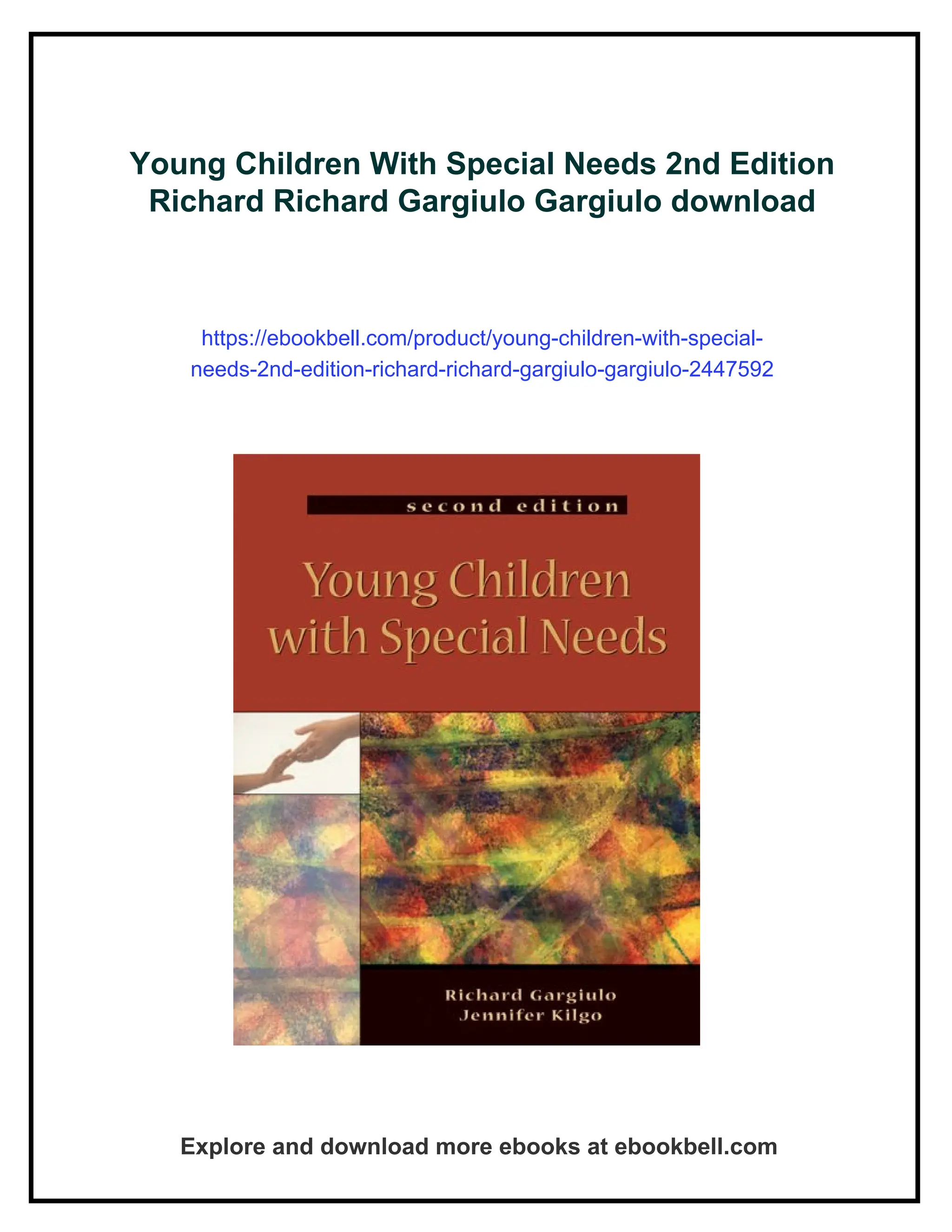 Young Children With Special Needs 2nd Edition Richard Richard Gargiulo ...