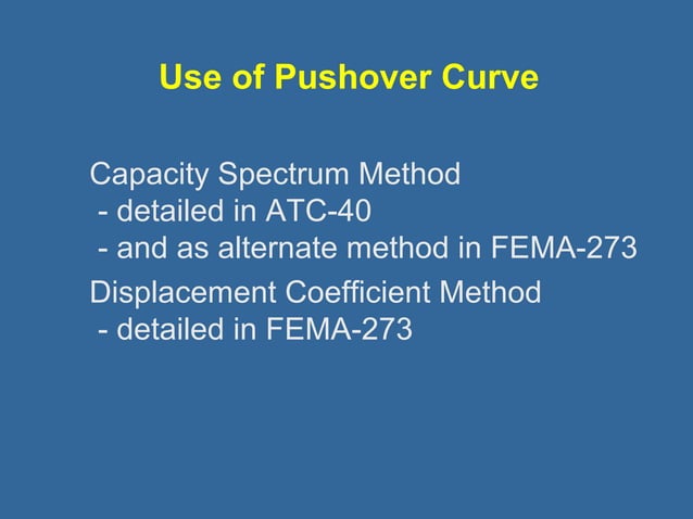 1223989 static pushover analysis | PPT | Civil Engineering Industry ...