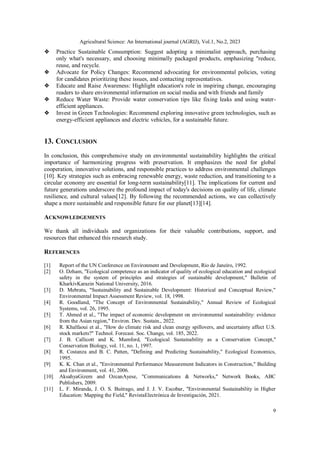 BALANCING PROGRESS WITH CONSERVATION: APPROACHES TO ENVIRONMENTAL ...