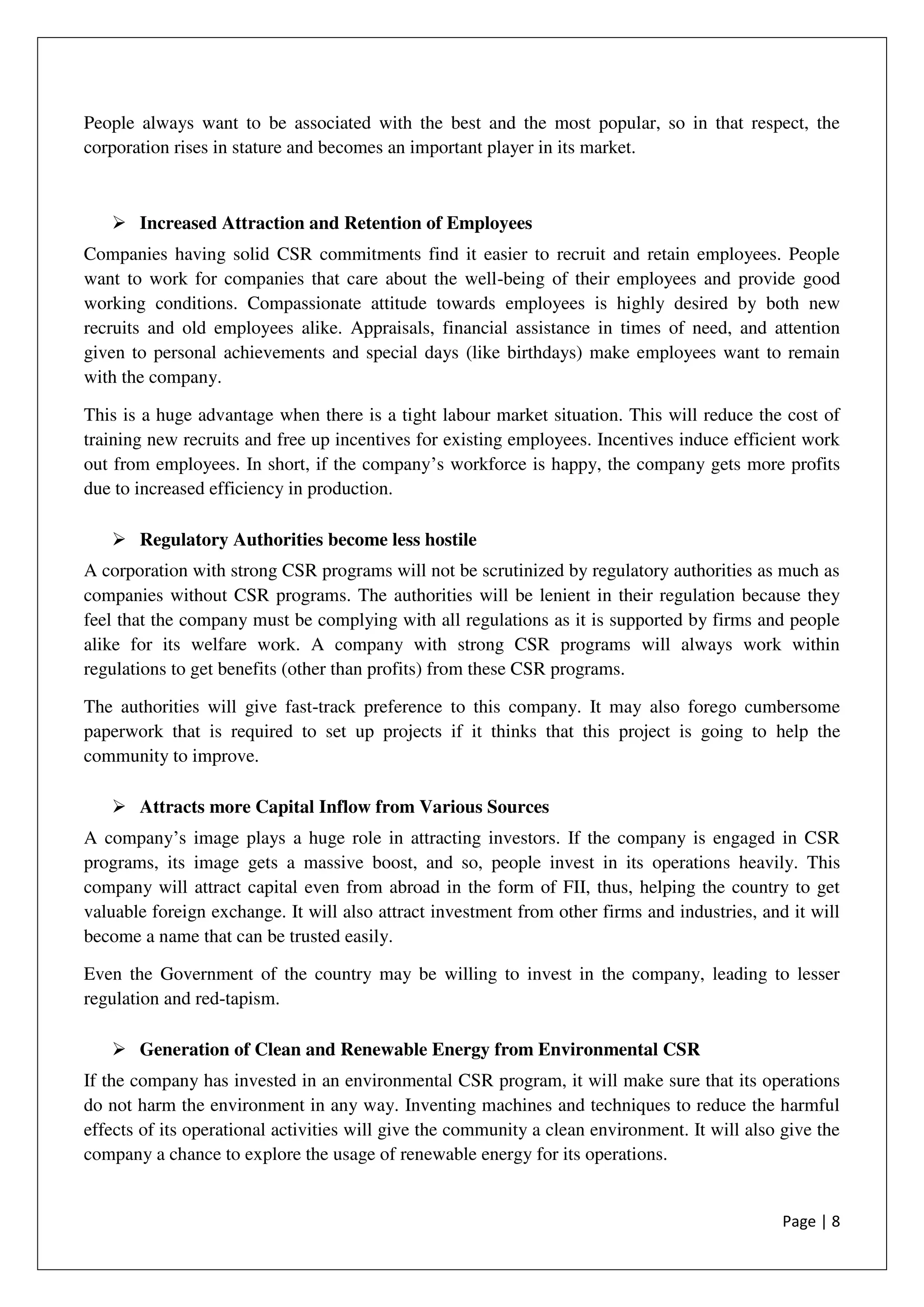 Project on corporate social responsibility | PDF