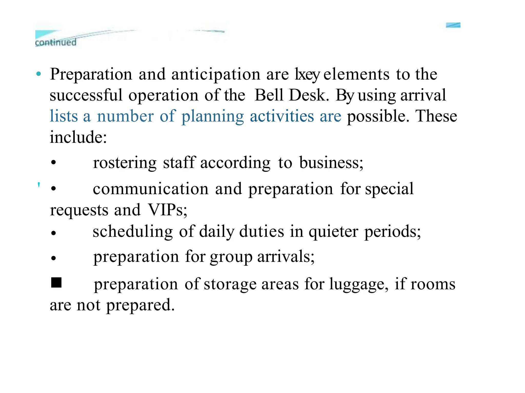 Porter escorting guest to the room and explain | PPTX