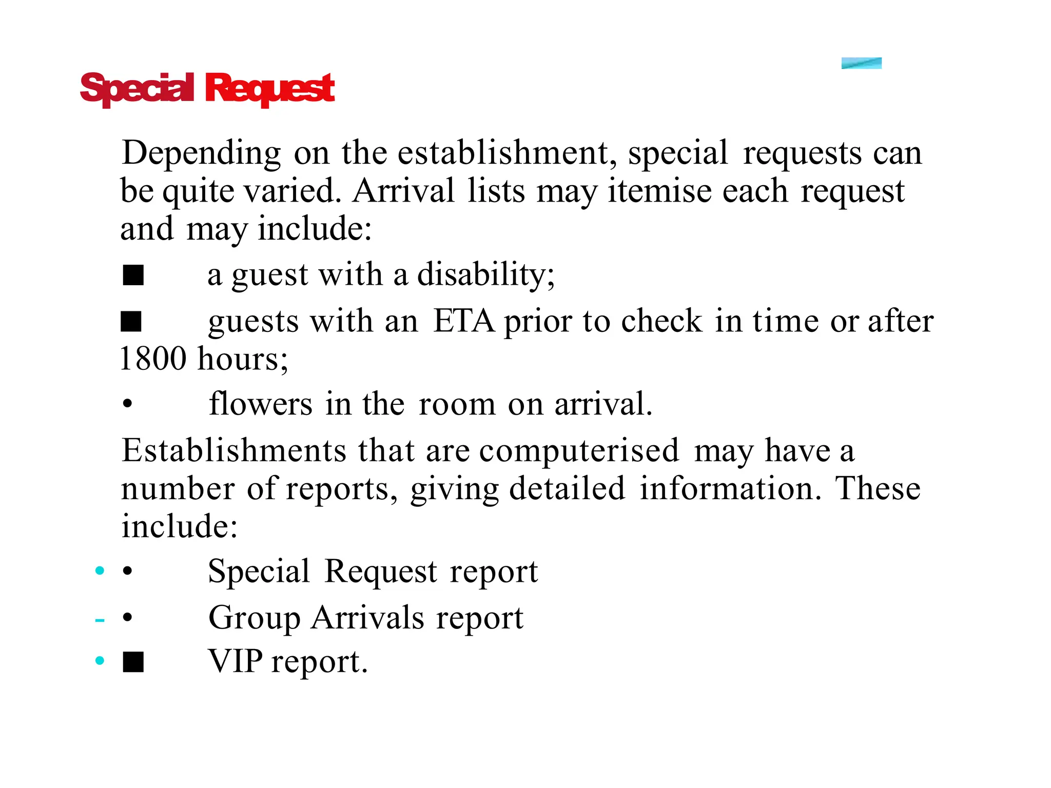 Porter escorting guest to the room and explain | PPTX