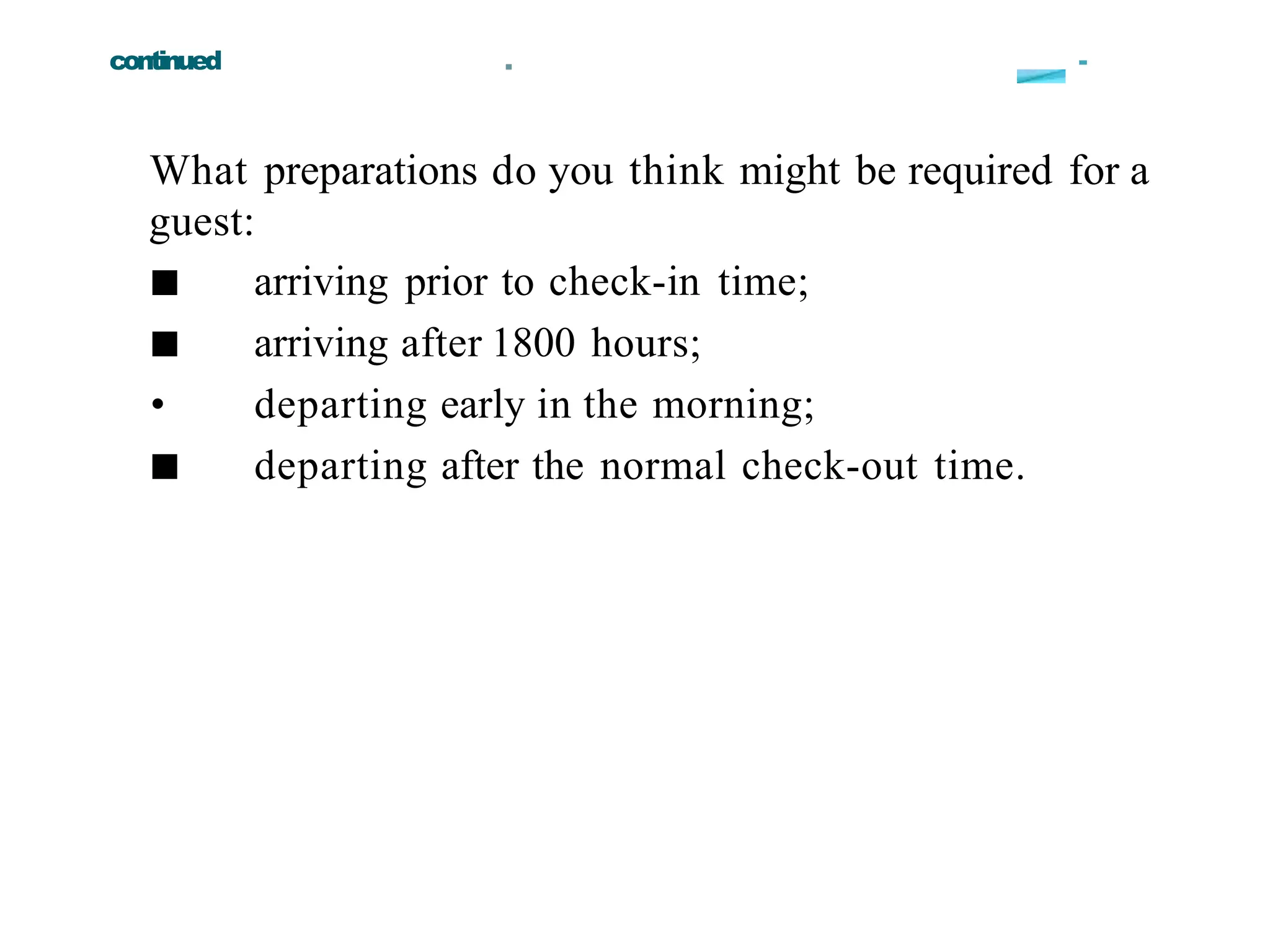 Porter escorting guest to the room and explain | PPTX
