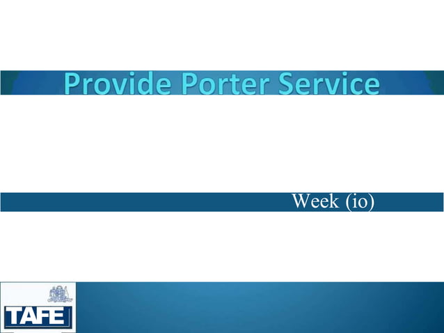 Porter escorting guest to the room and explain | PPTX | Hotels and ...