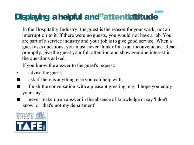 Porter escorting guest to the room and explain | PPTX | Hotels and ...