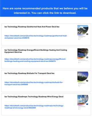 Iea Technology Roadmap Smart Grids Oecd Iea | PDF
