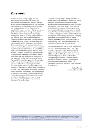 Iea Technology Roadmap Geothermal Heat And Power Oecd Iea | PDF