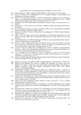 ANTINUTIONAL FACTORS AND RESPONSE OF GROWING RABBITS FED YAM-CASSAVA ...