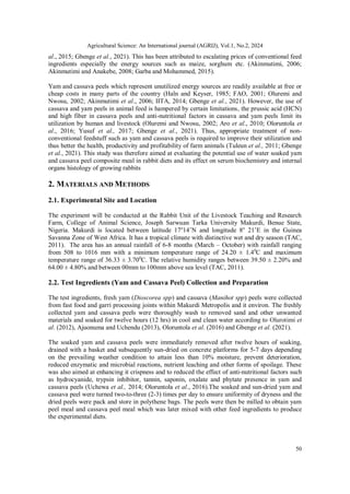 ANTINUTIONAL FACTORS AND RESPONSE OF GROWING RABBITS FED YAM-CASSAVA ...