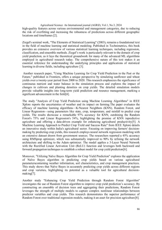 RANDOM FOREST APPLICATION FOR CROP YIELD PREDICTION | PDF