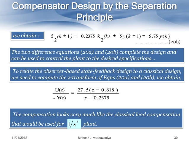 Pole Placement in Digital Control | PPTX | Physics | Science