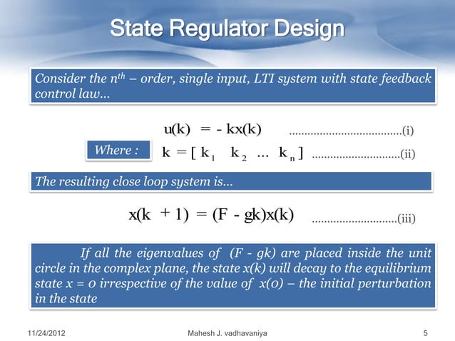 Pole Placement in Digital Control | PPTX | Physics | Science