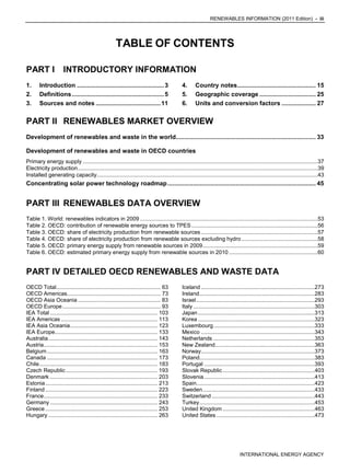 Renewables Information 2011 Iea Statistics Oecd | PDF