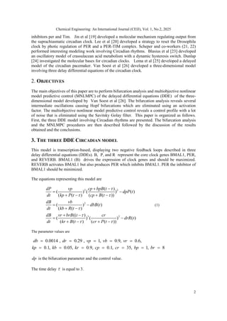 Analysis and Control of a Delayed Differential Equation Model for Circadian Rhythms | PDF