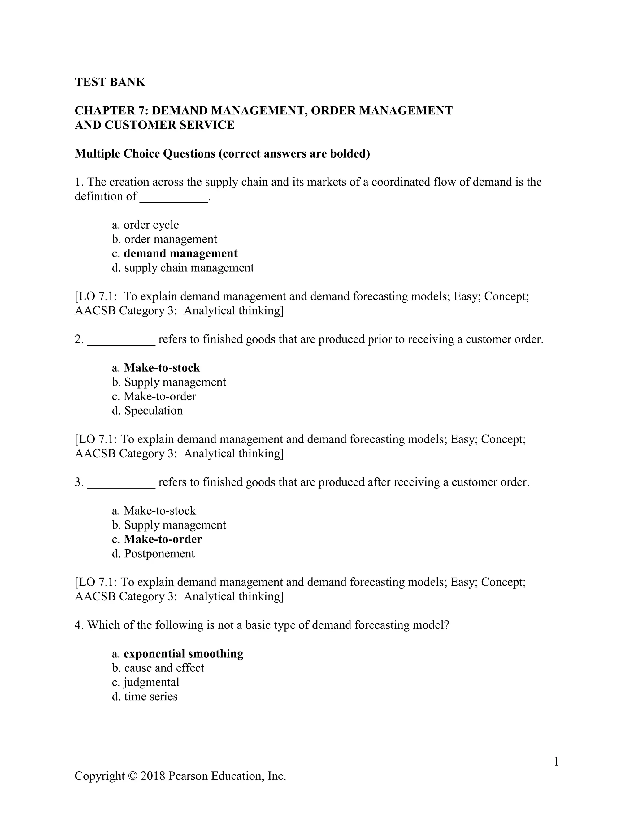 Contemporary Logistics 12th Edition Murphy Test Bank | PDF