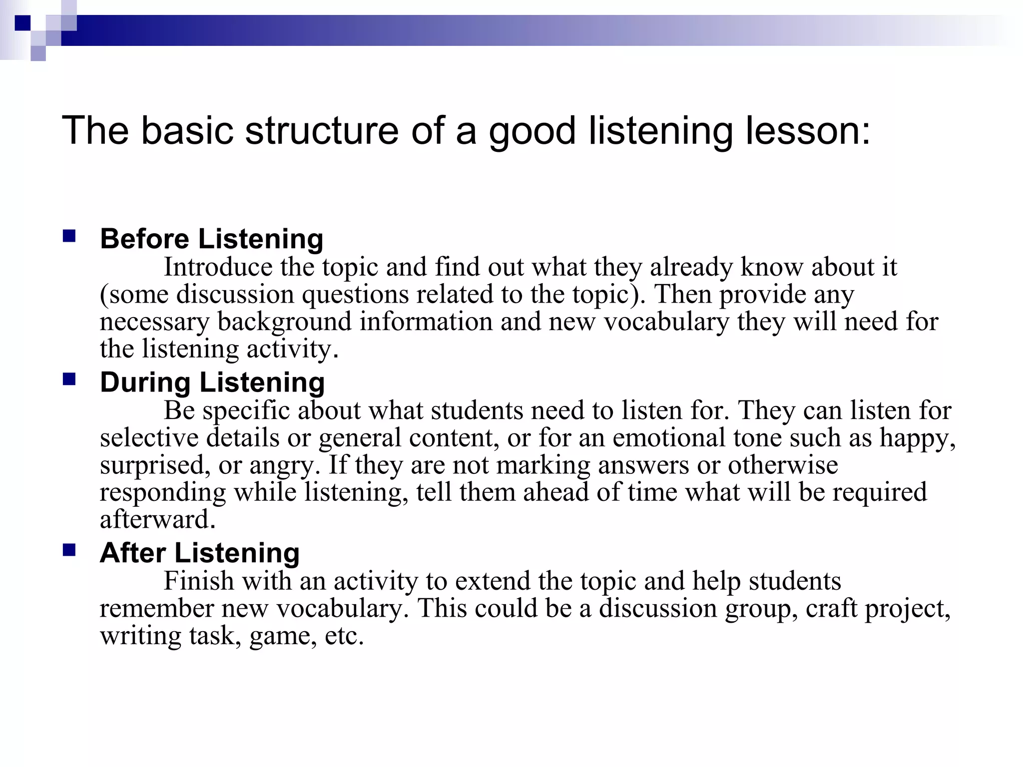 122623701 teaching-listening | PPT