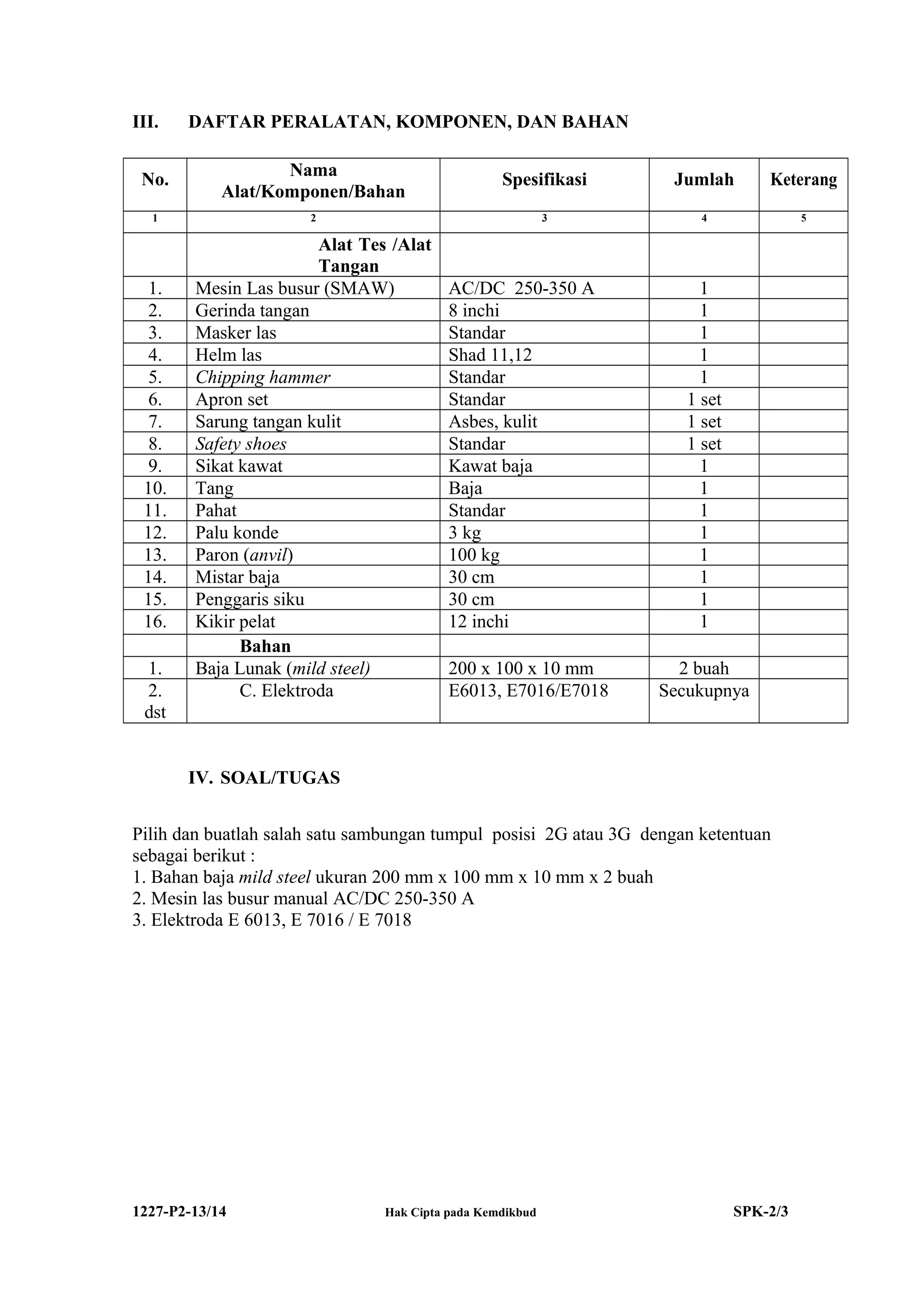 1227 p2-spk -teknik pengelasan filet | DOC