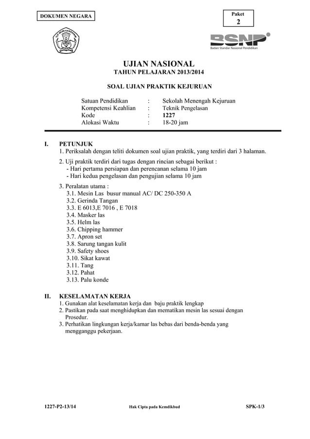 1227 p2-spk -teknik pengelasan filet | DOC