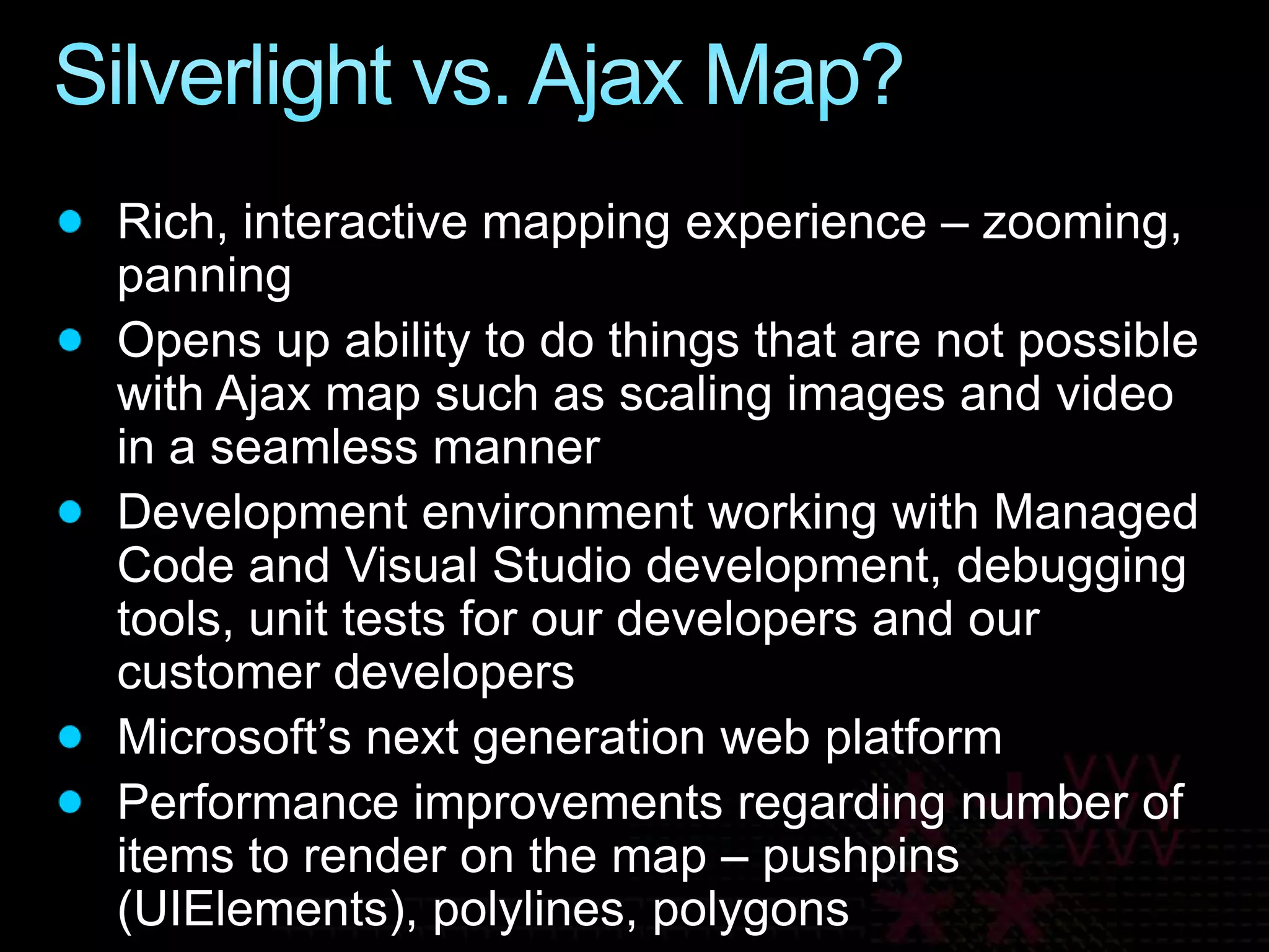 Introducing the Microsoft Virtual Earth Silverlight Map Control CTP | PPT