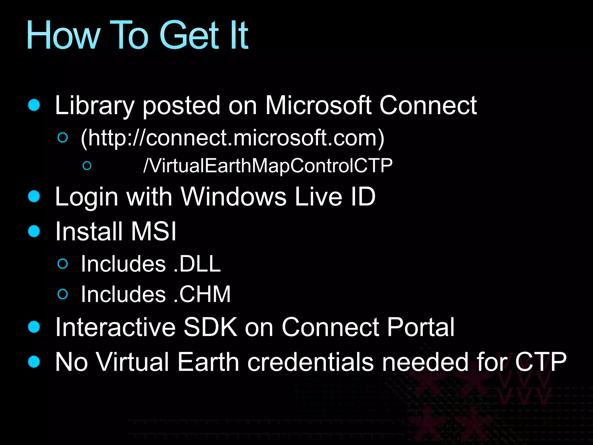 Introducing the Microsoft Virtual Earth Silverlight Map Control CTP | PPT