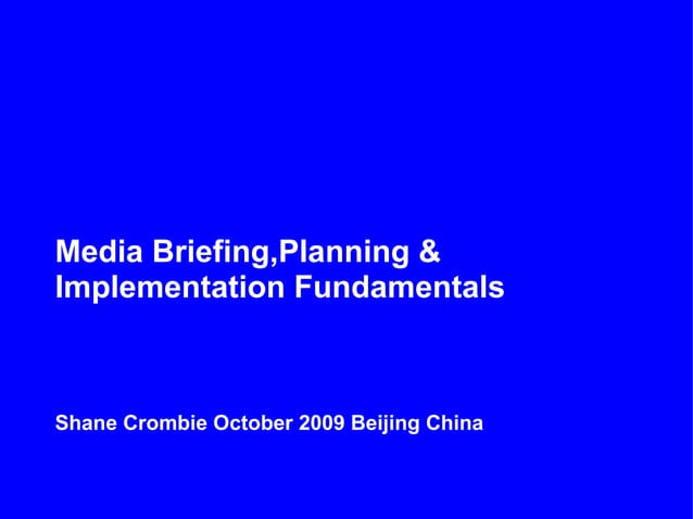 Digital Media Briefing & Planning Process | PPT