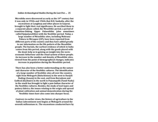 Prehistory And Protohistory Of India An Appraisal Palaeolithic ...