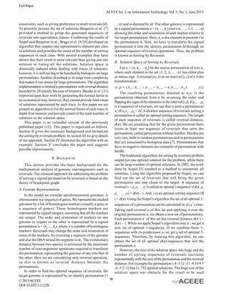 Exploring the Solution Space of Sorting by Reversals: A New Approach | PDF