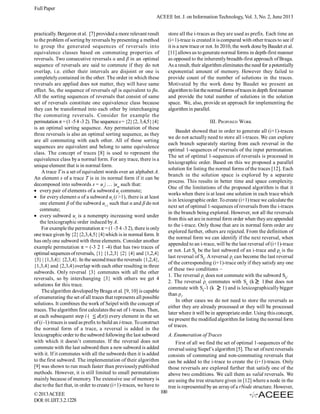 Exploring the Solution Space of Sorting by Reversals: A New Approach | PDF