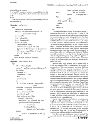 Exploring the Solution Space of Sorting by Reversals: A New Approach | PDF