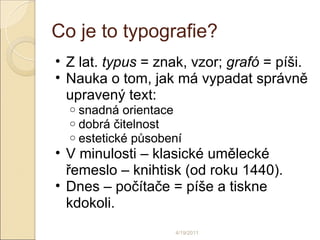Typografie_-_zakladni_pravidla | PPT