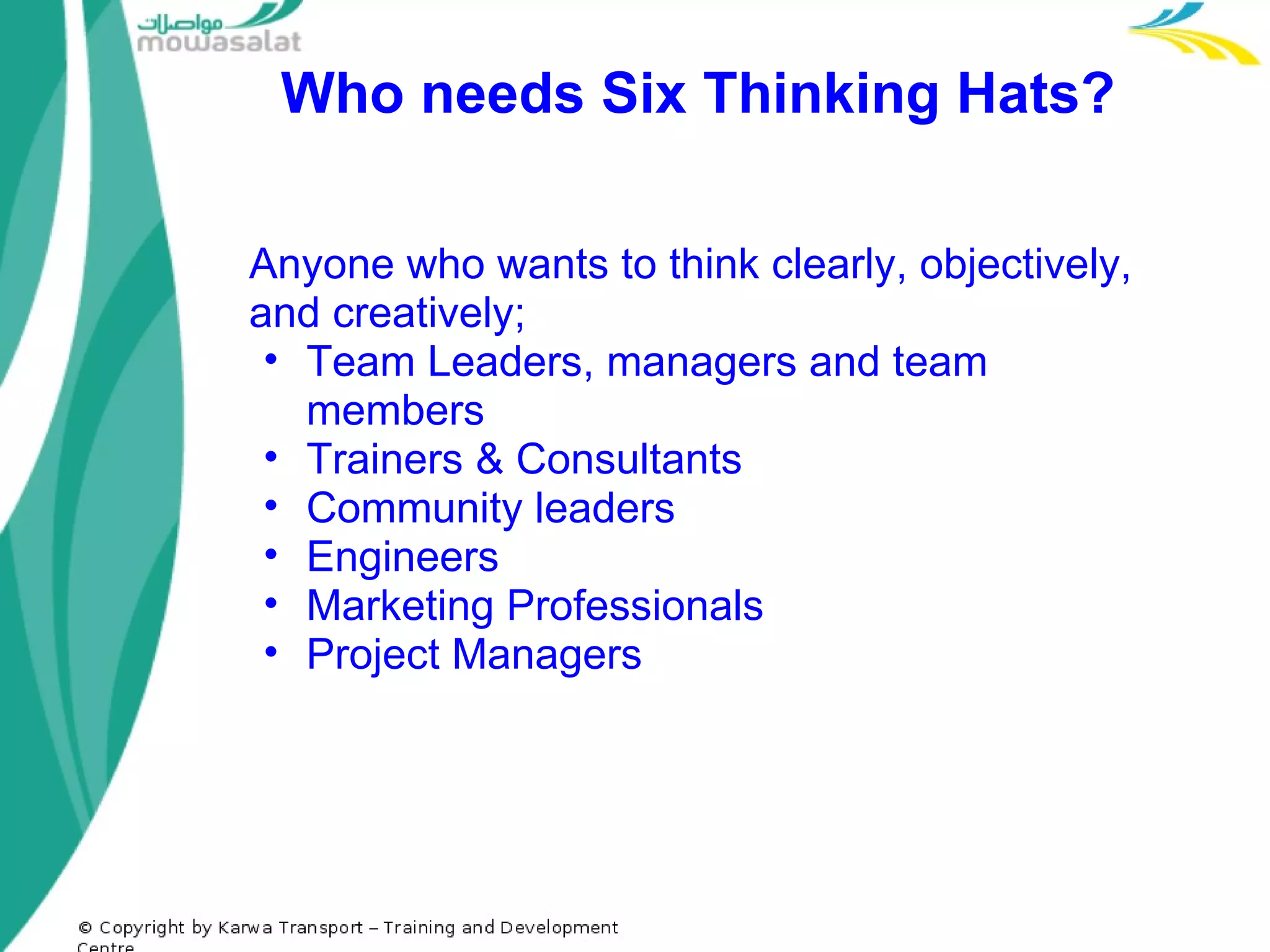 Six thinking hats | PPT