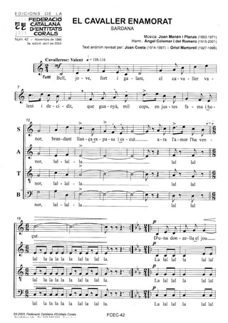 El cavaller enamorat_Partitura | PDF